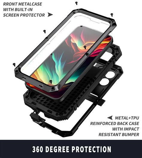Heavy Duty Metal Armor Phone Case Para Iphone Camera Screen Protection