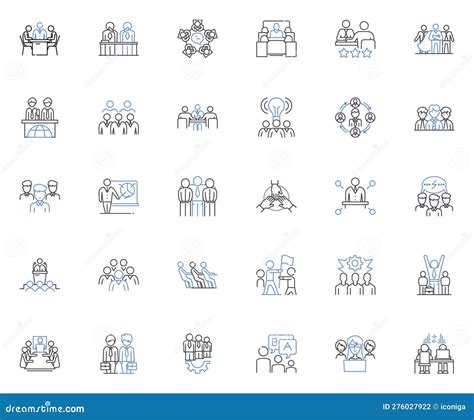 Fabrication Unit Line Icons Collection Manufacturing Production Assembly Fabrication