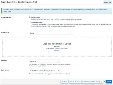 Import And Export Of Woocommerce Subscriptions Documentation Woocommerce