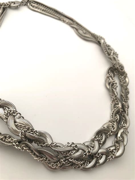 Chicos Silver Tone Necklace Etsy
