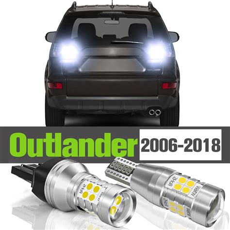 2x Led Reverse Light Accessories Backup Lamp For Mitsubishi Outlander 2