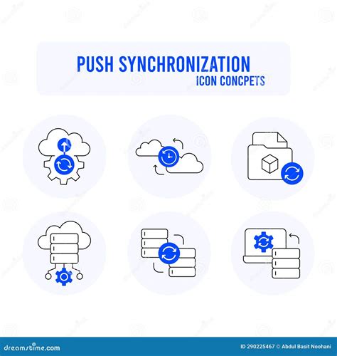 Push Data Synchronization Vector Icon Stock Illustration