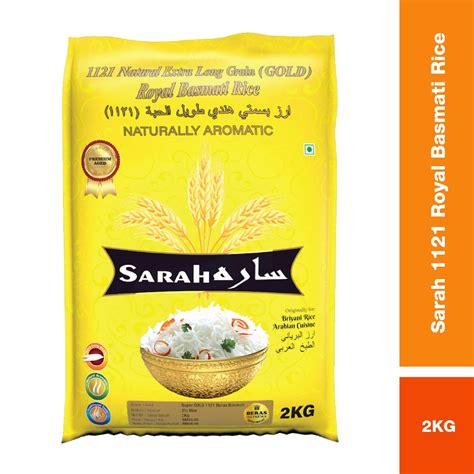 Sarah Beras 1121 Natural Extra Long Gold Royal Basmati Rice 2kg 5kg