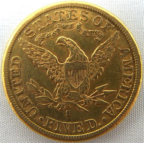 1887 S 5 Liberty Head Half Eagle Gold Coin Pristine Auction