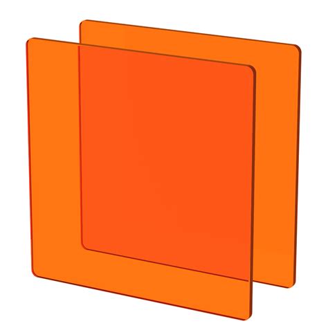 Plaque Plexiglass Teinté Orange Ep 3 Altuglas 100 15000