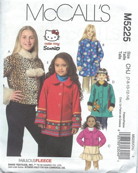Mccalls Hello Kitty Sewing Pattern M5225 Etsy