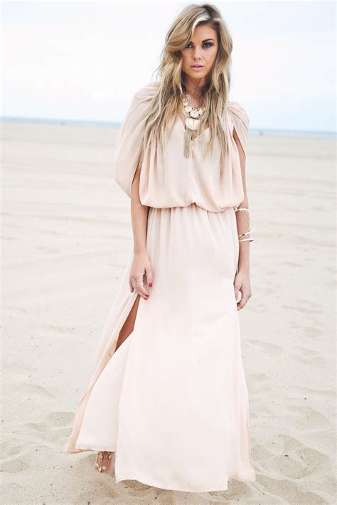 Molin Front Slits Chiffon Maxi Dress Haute And Rebellious