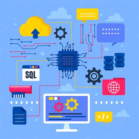 Premium Vector Abstract Technology Sql Illustration