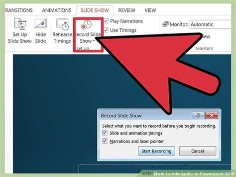 How To Add Audio To Powerpoint 2010 6 Steps With Pictures
