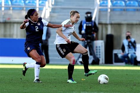 Sydney Leroux And Josephine Henning Of Germany Melanie Mapsbongarts