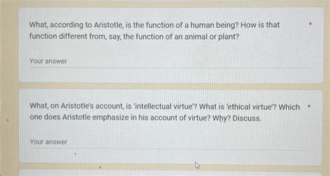 What According To Aristotle Is The Function Of A