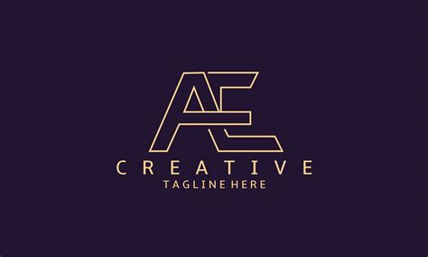 Luxury Ae Letter Logo Design Modern Minimalistic Creative Ae Letter