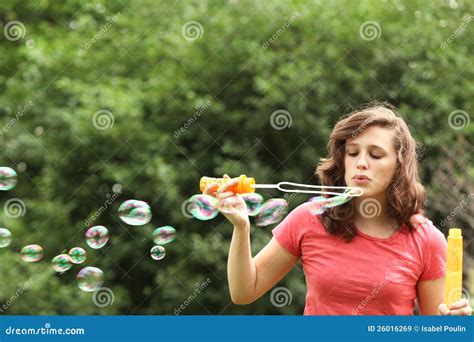 Girl Doing Bubble Soap Stock Image Image Of Hand Portrait 26016269