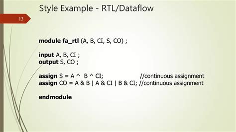 Verilog Tutorial Verilog HDL Tutorial With Examples PPTX