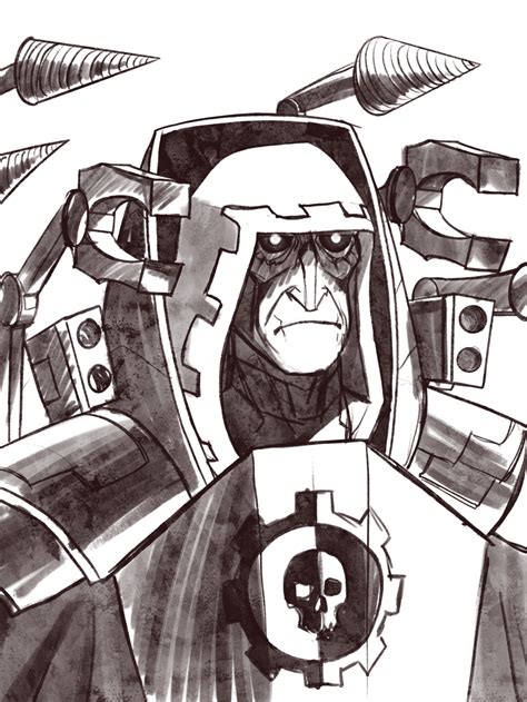 Tech Priest Sketches Weasyl