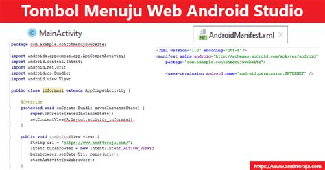 Cara Membuat Tombol Menuju Website Di Android Studio Simentik