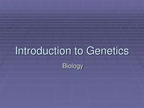 PPT Introduction To Genetics PowerPoint Presentation Free Download ID 495991