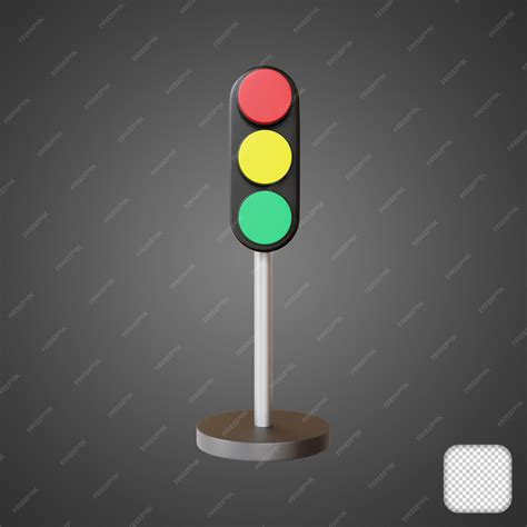 신호등 도로 표지판 교통 3d 그림 프리미엄 Psd 파일