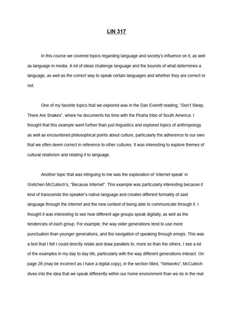 Lin317 Course Summary Pdf Linguistics Human Communication