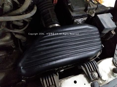 자동차 에어크리너 스파크 에어필터 교환 네이버 블로그