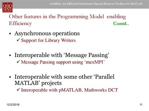 GAMMA An Efficient Distributed Shared Memory Toolbox For MATLAB Ppt