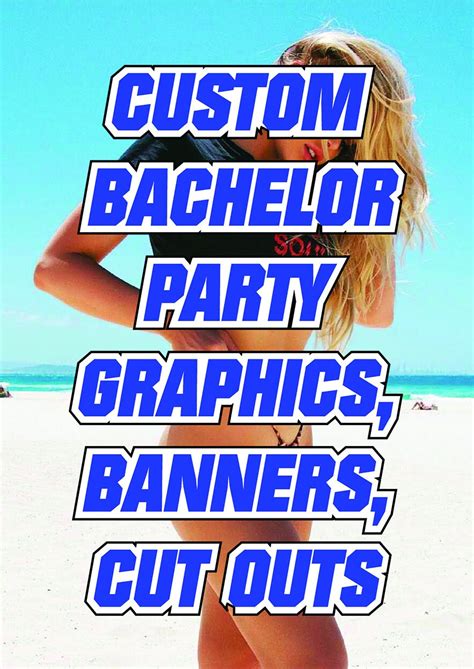 Adult XXX Theme Custom Banner Cut Outs Stickers Hand Held Etsy