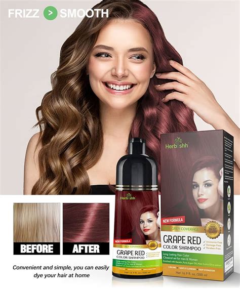 Herbishh Wine Red Hair Color Shampoo — Get Bold Natural 55 Off