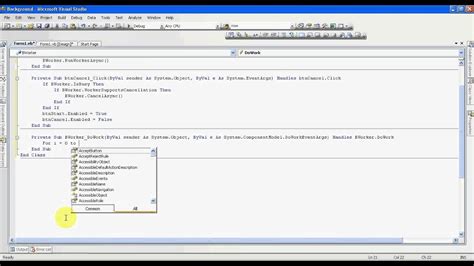 Vbnet Backgroundworker Aprendervb Youtube