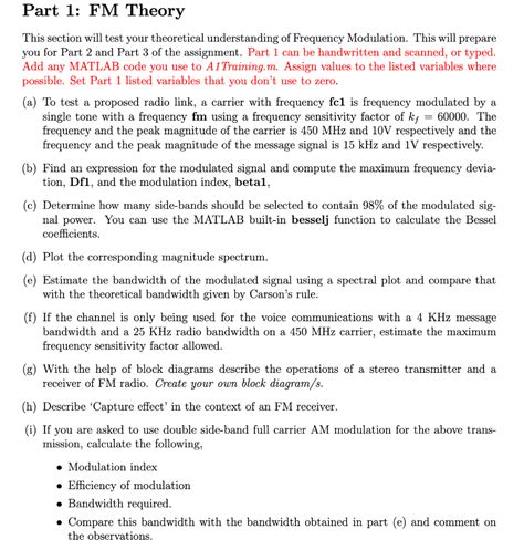 Part 1 FM Theory This Section Will Test Your Chegg Com