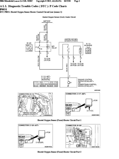 A L L Diagnostic Trouble Codes Dtc P Code Charts P0031 Pdf Electromagnetism Computer