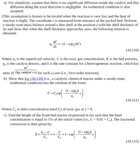 10 2 Steady State Catalytic Chemical Reactor
