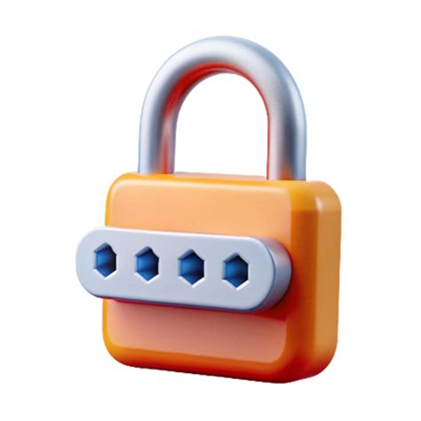 padlock with password 3d render 46787912 png