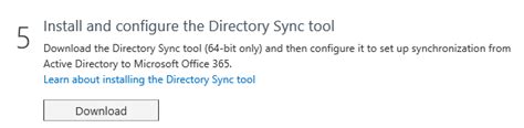Setup Dirsync Between Office 365 And Active Directory