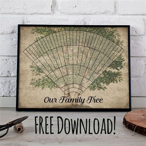 Free Printable Genealogy Fan Chart Template