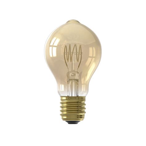 Calex Gold Flex E27 4w 200lm Amber A60 Extra Warm White Led Dimmable