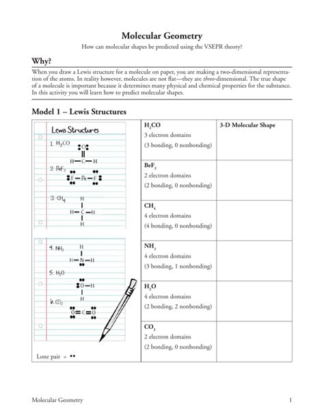 Molecular Shape Worksheet