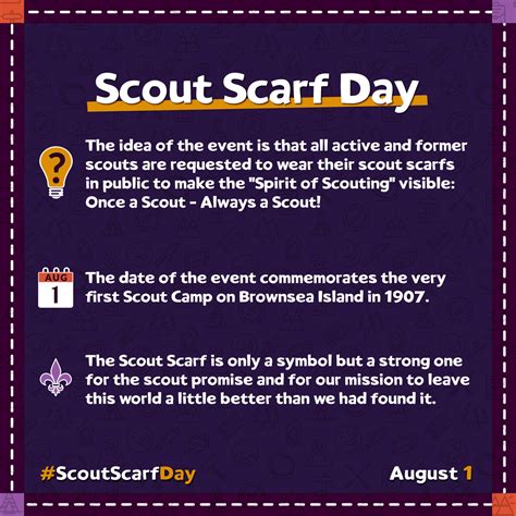 Scout Scarf Day We Remind You That We Countdown To August 1st For All Scouts That Are In The