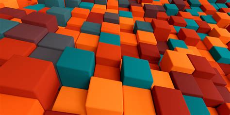 디자인을위한 큐브 요소와 색상이있는 다채로운 추상 기하학적 3d 배경 3d 렌더링 그림 접사 촬영에 대한 스톡 사진 및 기타