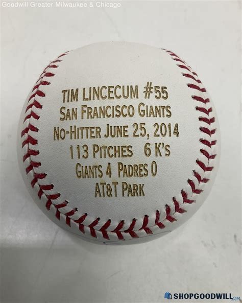 San Francisco Giants Tim Lincecum Signed Baseball W Psa Certification
