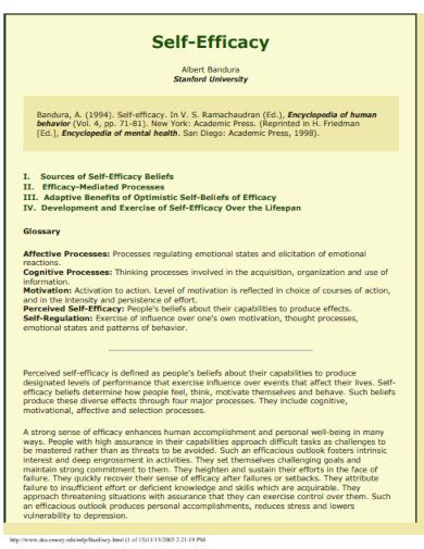 35 Self Efficacy Examples To Download 35 Self Efficacy Examples To Download