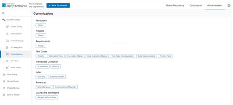 customizations zephyr enterprise documentation