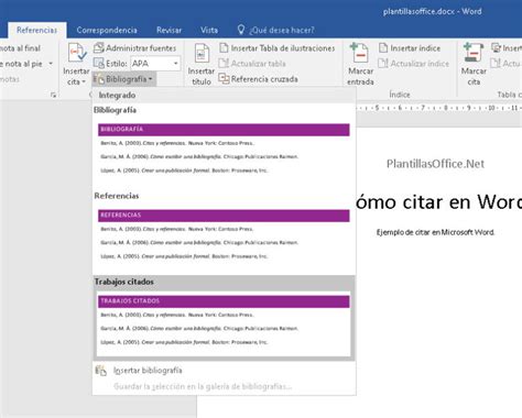 Como Citar En Word Plantillasoffice Net