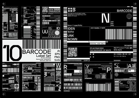 Barcode Label Set Designing Product Labels With Barcodes Unique