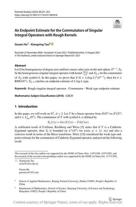 An Endpoint Estimate For The Commutators Of Singular Integral Operators