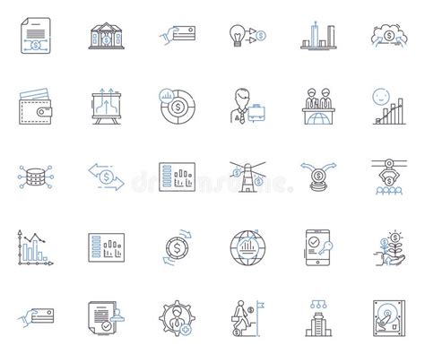Process Improvement Line Icons Collection Streamlining Optimization