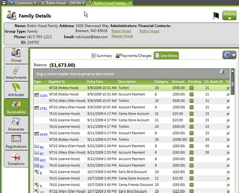 receivables line items screen detail circuitree supportcircuitree support