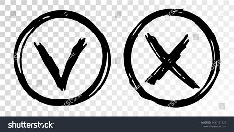 Tick Cross Vector Check Marks Icons 库存矢量图（免版税）1457151326 Shutterstock