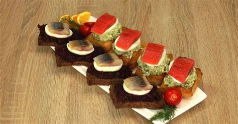 კანაპე თევზის პრესერვით ნიკორას მზამზარეული რეცეპტი Marao