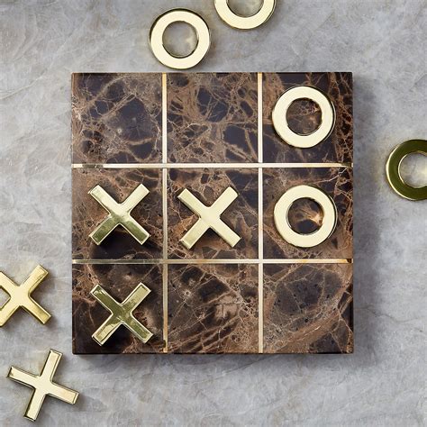 Indah Brown Modern Marble Tic Tac Toe Reviews CB2 Canada
