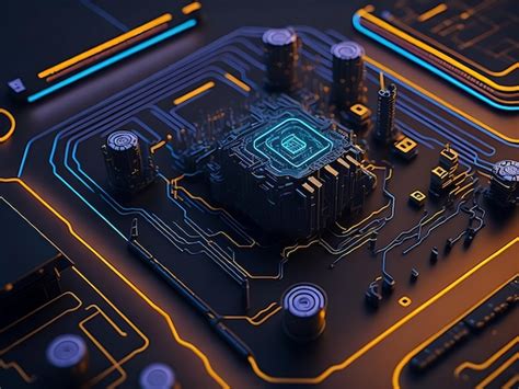 Premium Ai Image 3d Circuit Wallpaper